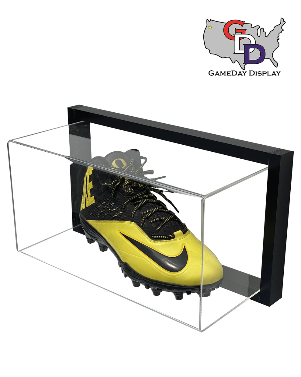 Framed Acrylic Wall Mount Large Shoe Display Up to Size 17 – GameDay ...